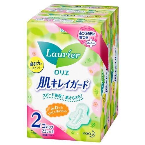 KAO Laurier Sanitary Napkin Speed+Soft Mesh w/wing 20.5cm (22px2packs)